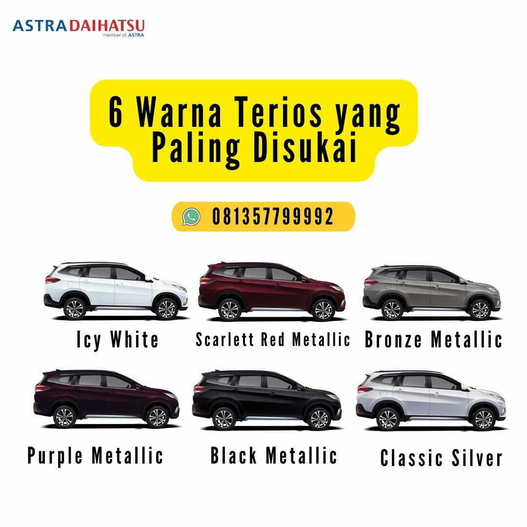 6 Warna Terios yang Paling Disukai, Bagaimana dengan Anda?